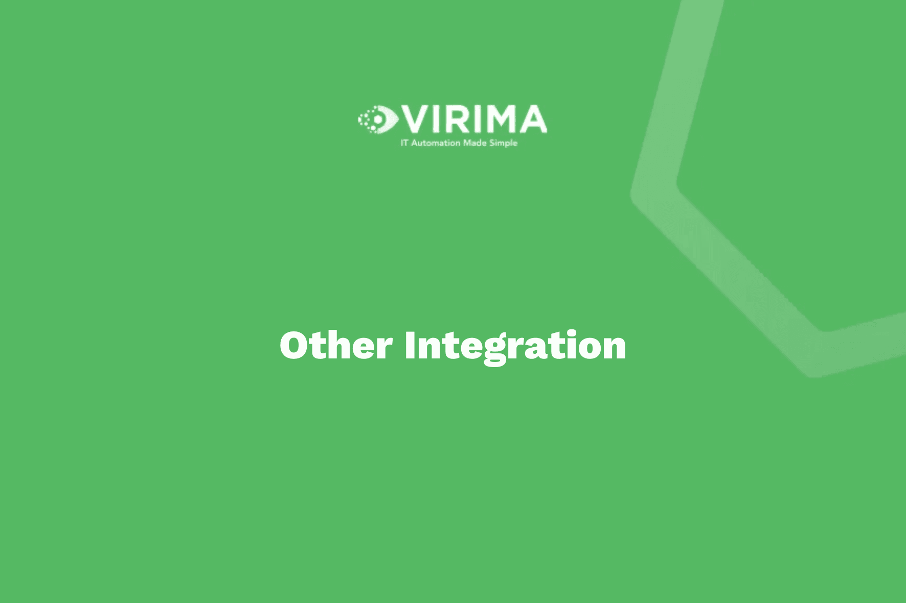 Other Integrations | Virima