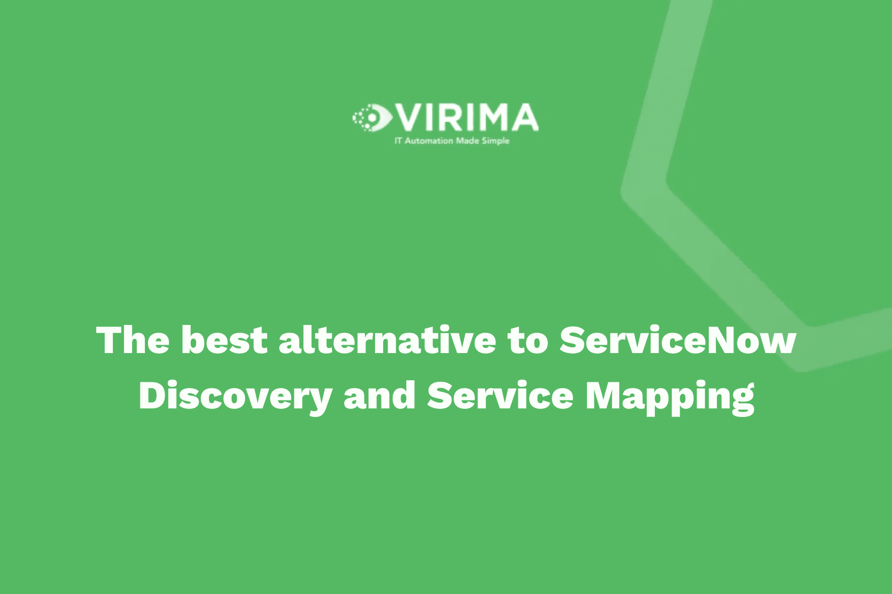 ServiceNow Discovery and Service Mapping | Virima